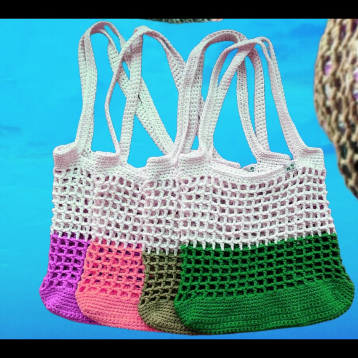 3 Models Easy Bag Crochet Pattern Pdf, Summer Bag Crochet Pattern ...
