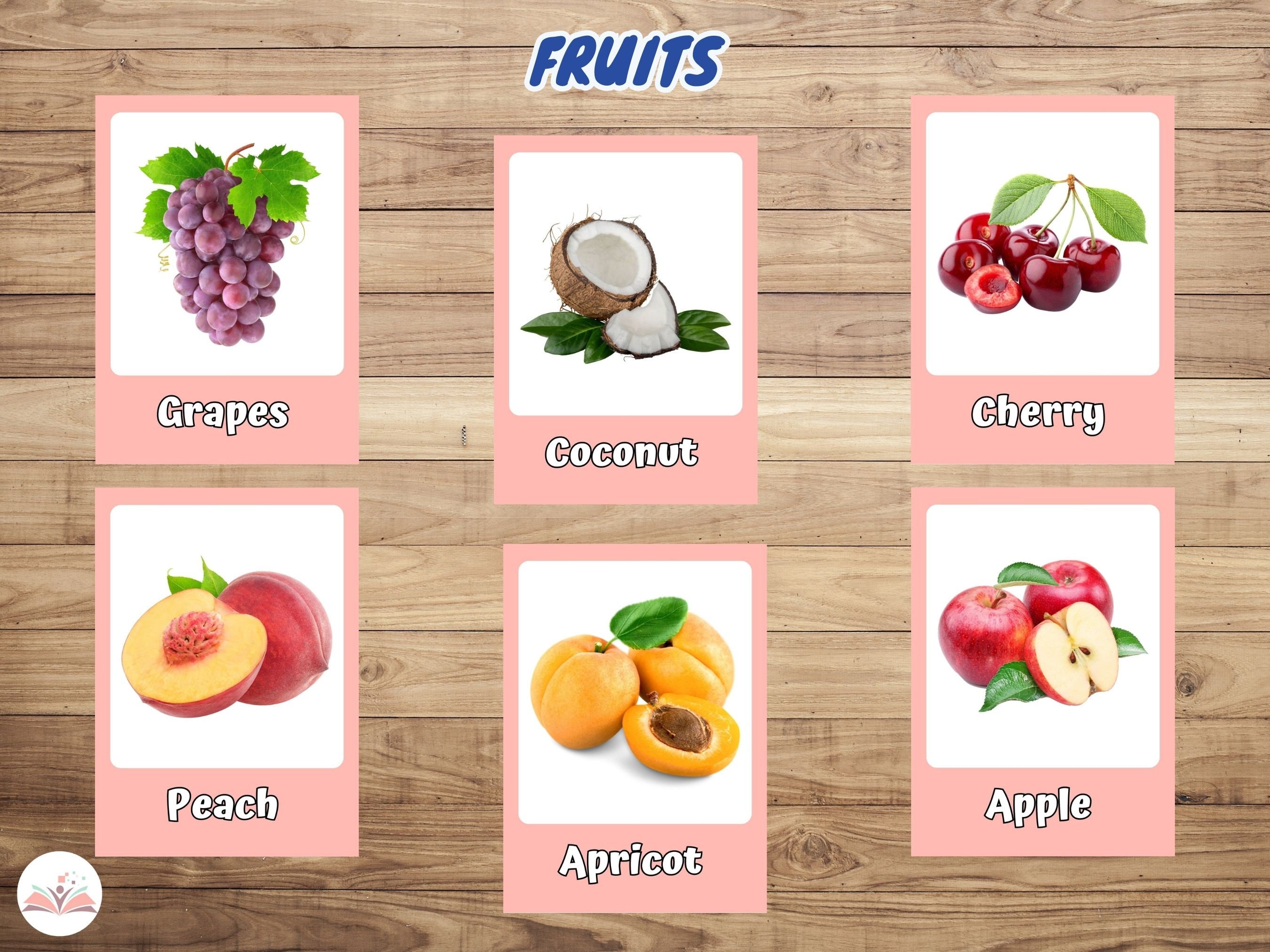 Fruits Flashcrads, Educational Printable Cards, Flash Cards ...