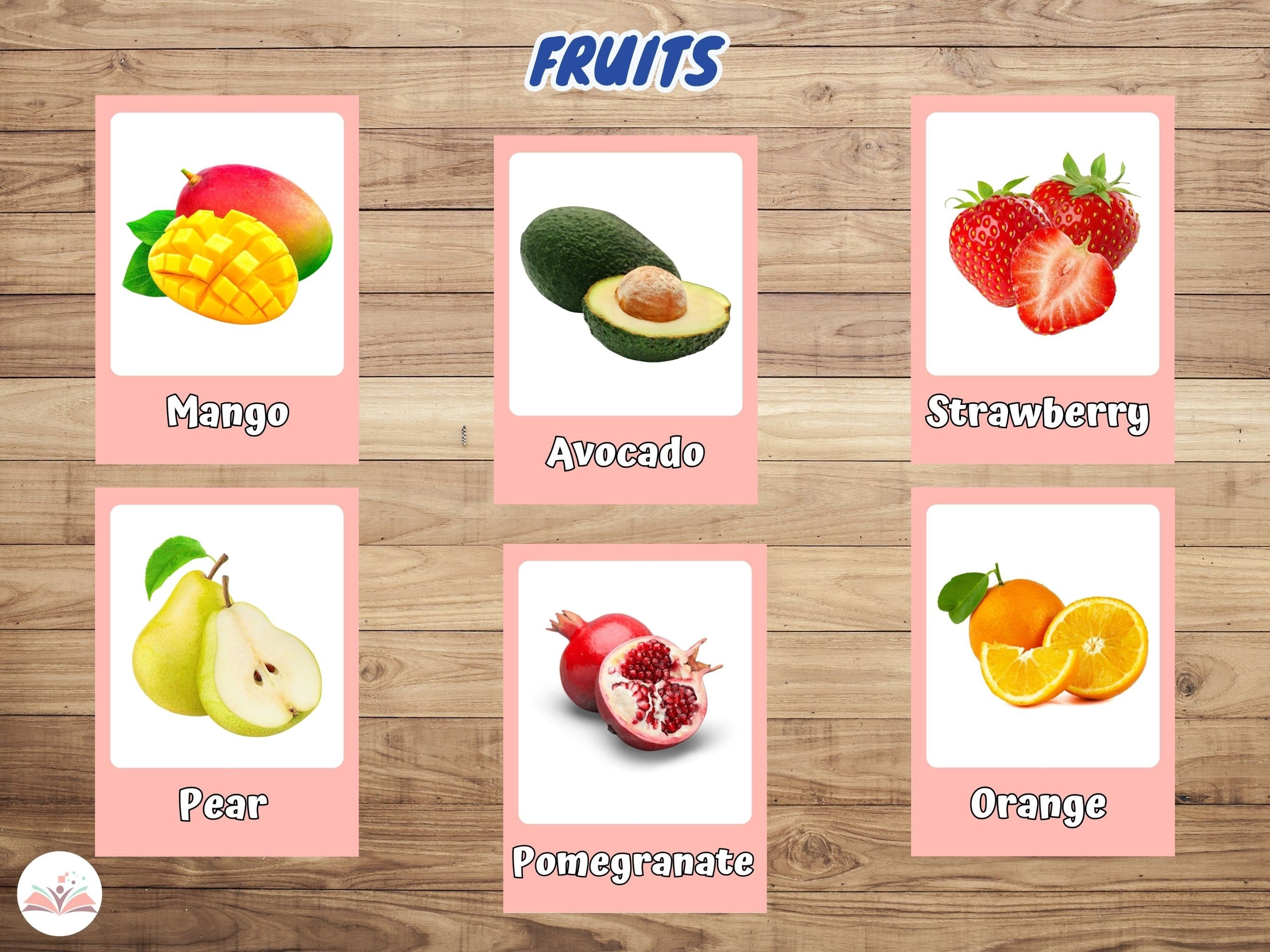 Fruits Flashcrads, Educational Printable Cards, Flash Cards ...