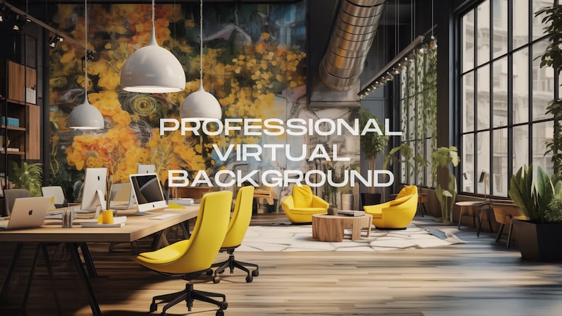 Virtual Background for Meetings | Vibrant, Expansive, Creative Loft ...