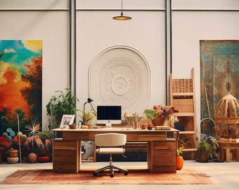 Virtual Background for Meetings | Vibrant, Expansive, Creative Loft ...