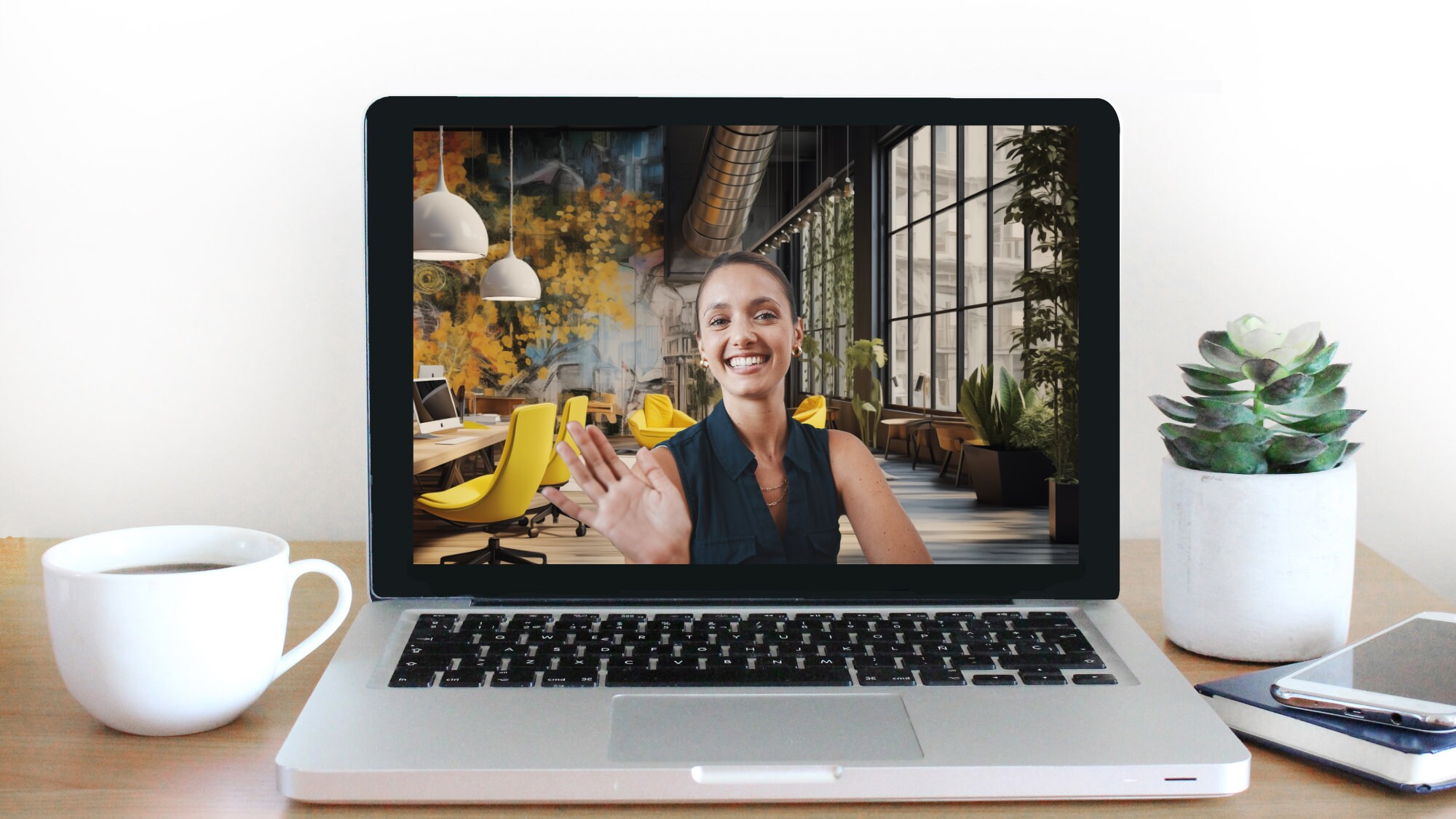 Virtual Background for Meetings | Vibrant, Expansive, Creative Loft ...