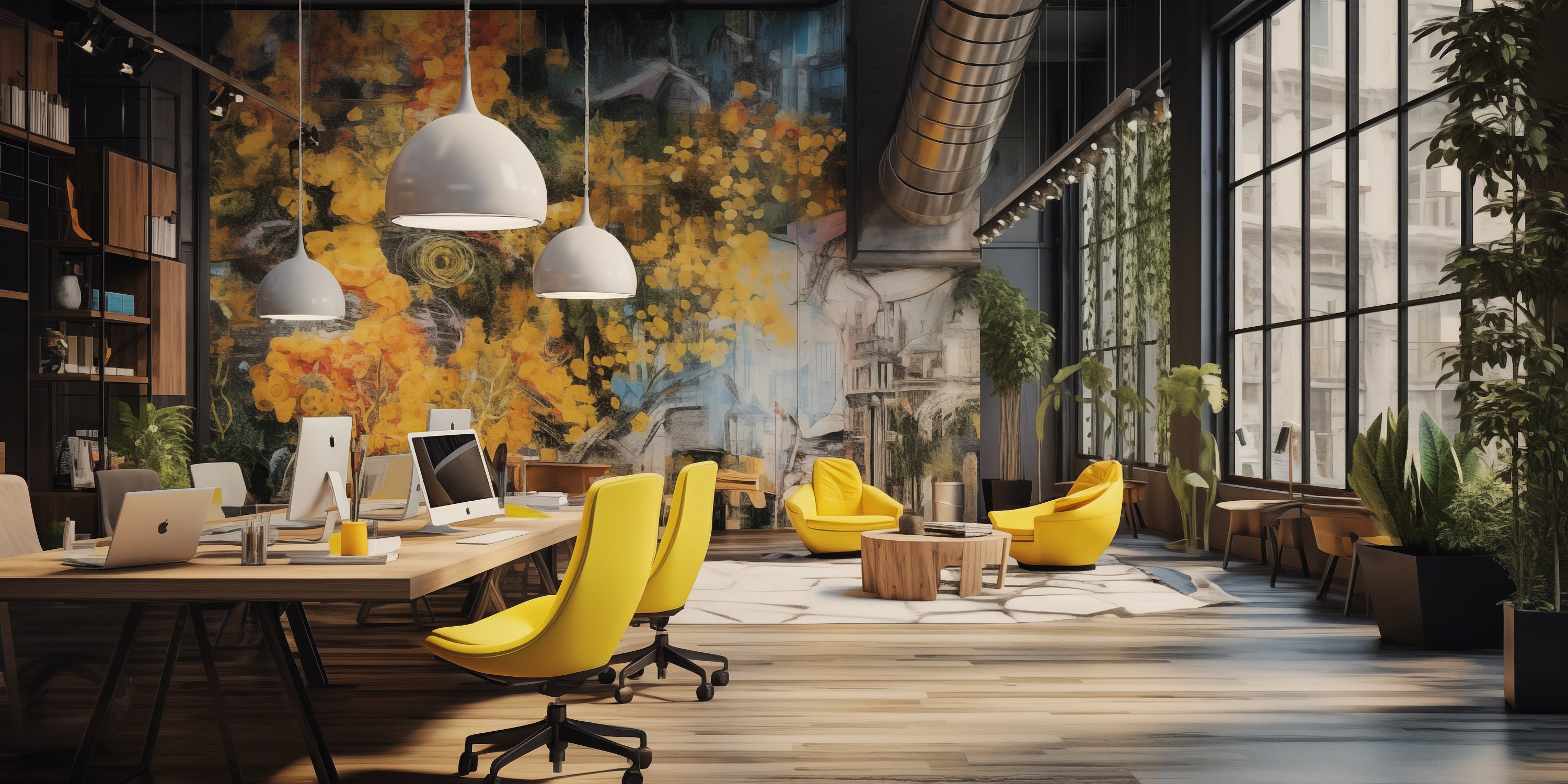 Virtual Background for Meetings | Vibrant, Expansive, Creative Loft ...