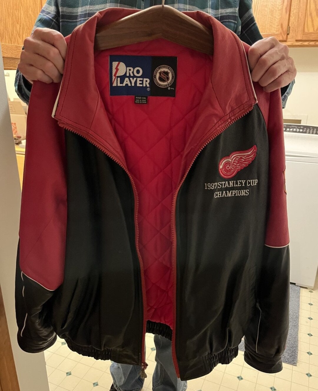 Proplayer NHL Vintage Stanley Cup 1997 Red Wings Leather Jacket - Etsy