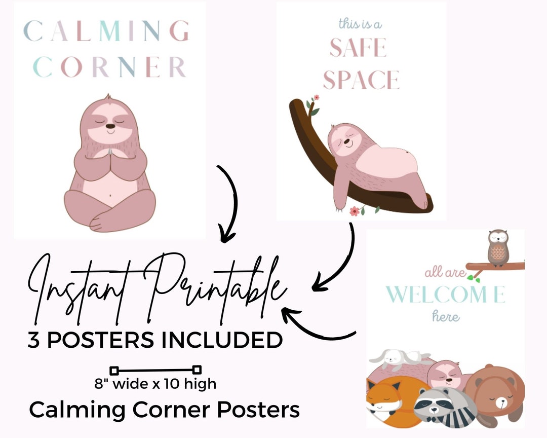 Calming Corner, Classroom Poster, Montessori Poster, Habit Training ...
