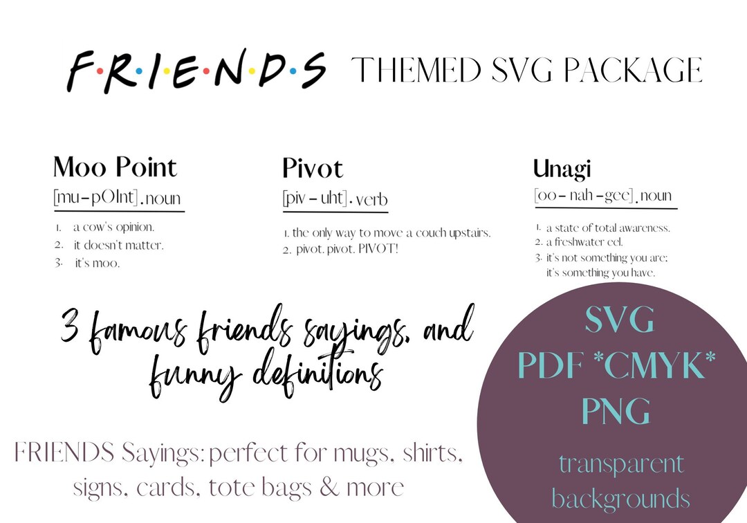 Friends Themed Svg File Friends Svg Cut File Tshirt Svg Funny - Etsy