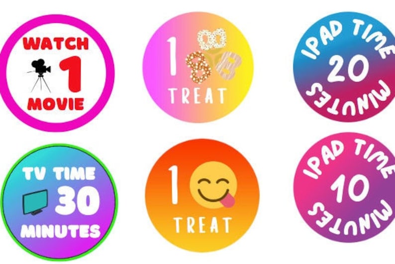 Screen Time Tokens for Kids Printable Screen Time Currency - Etsy