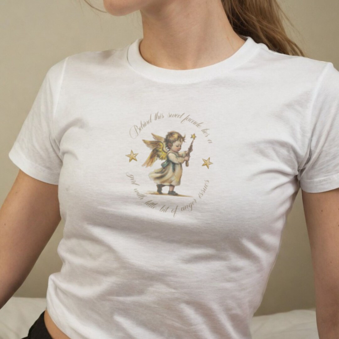 A Girl With a Little Bit of Anger Issues Baby Tee, Unhinged Baby Tee ...