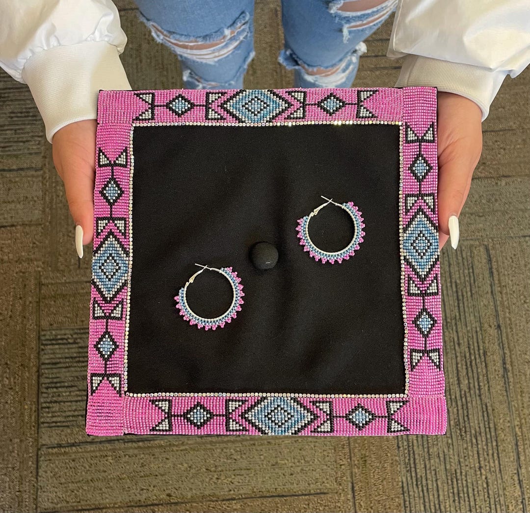 Beaded Graduation Cap With Matching Earrings - Etsy