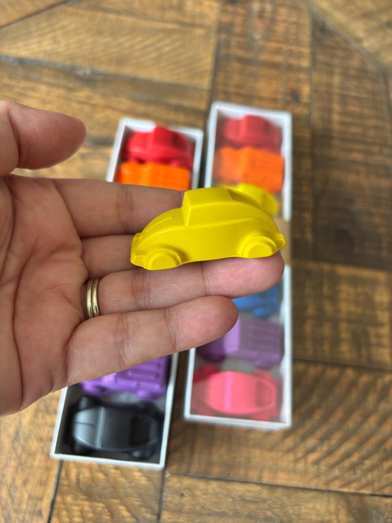 Crayon Cars Gift Set, Sensory Learning, Party Favors, Birthday Gift ...