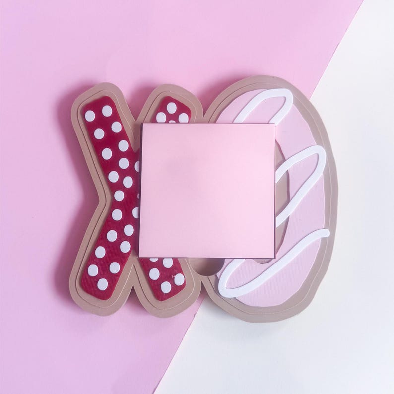 Valentines XO Cookie Sticky Note Holder 3D Print File (digital Download ...