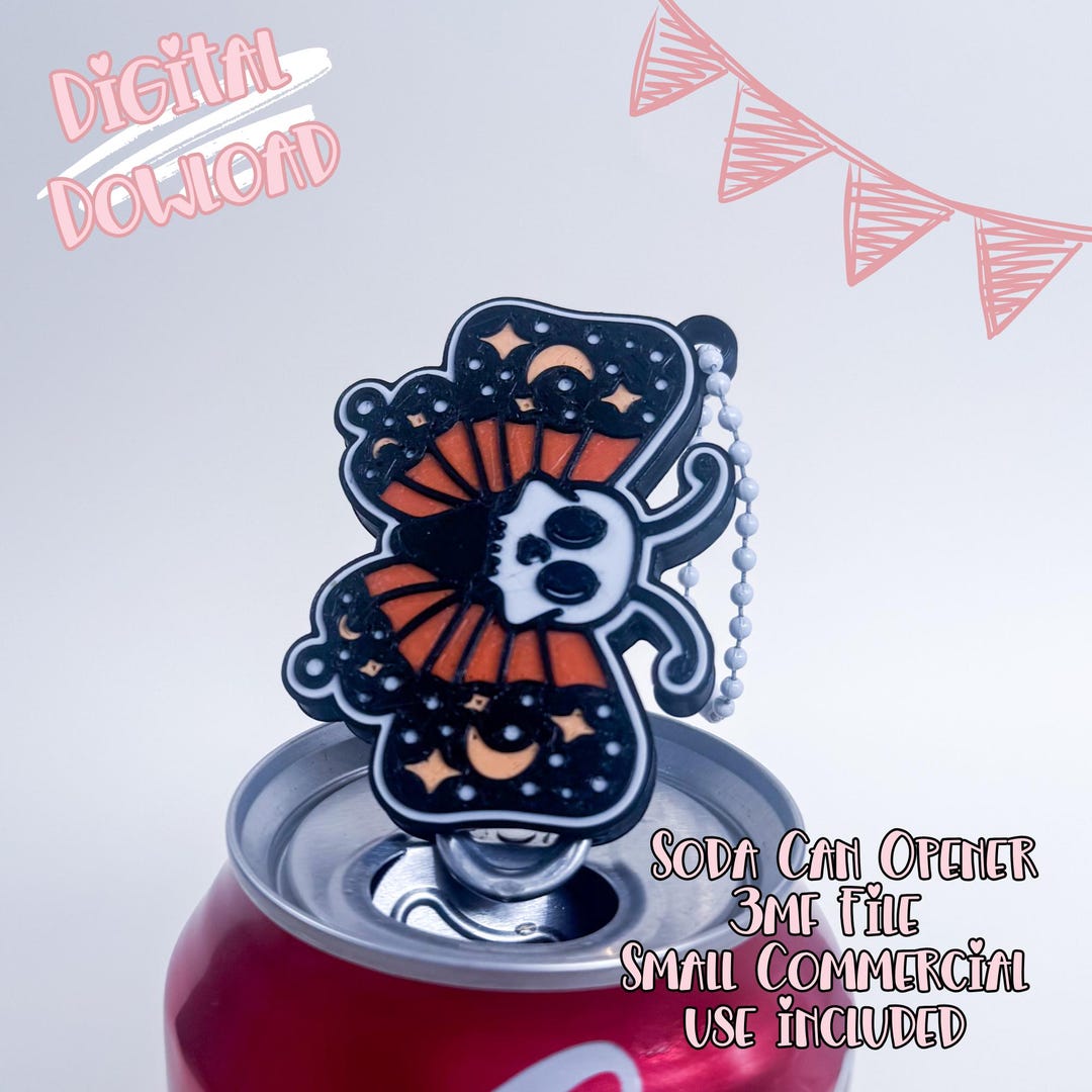 Skull Moth Soda Can Opener | 3D Print File (digital Download) - Etsy ...