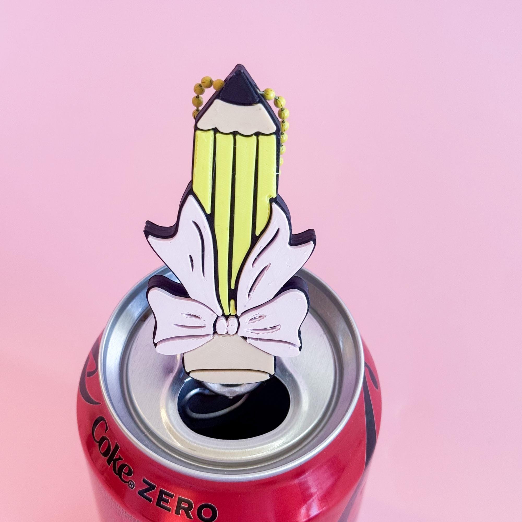 Pencil & Bow Soda Can Opener 3D Print File | School Teacher Can Opener ...