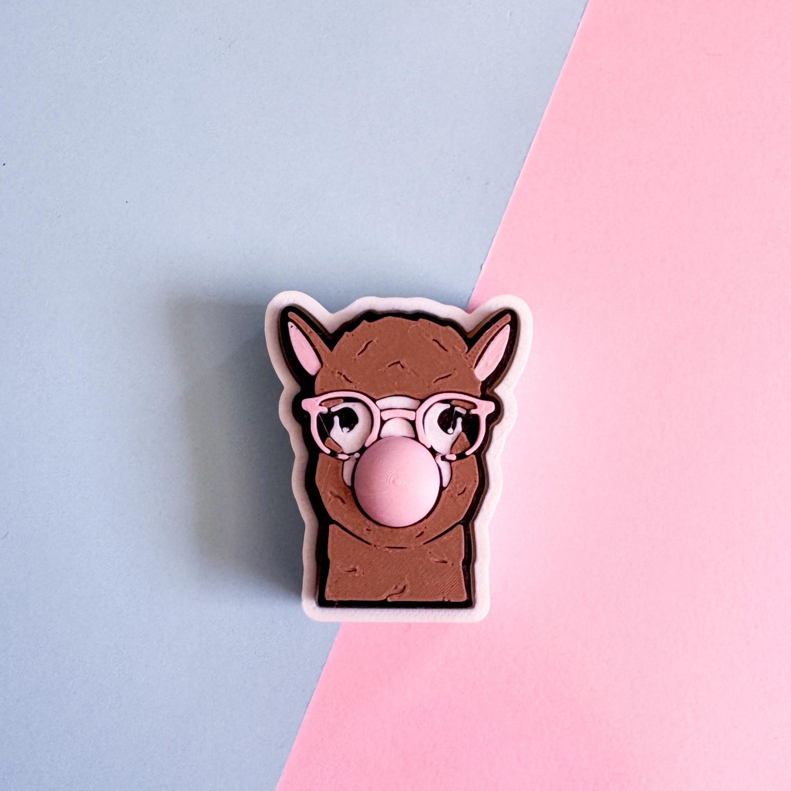 Bubblegum Llama 3D Print Bundle | Clicker, Keychain, Topper (digital ...