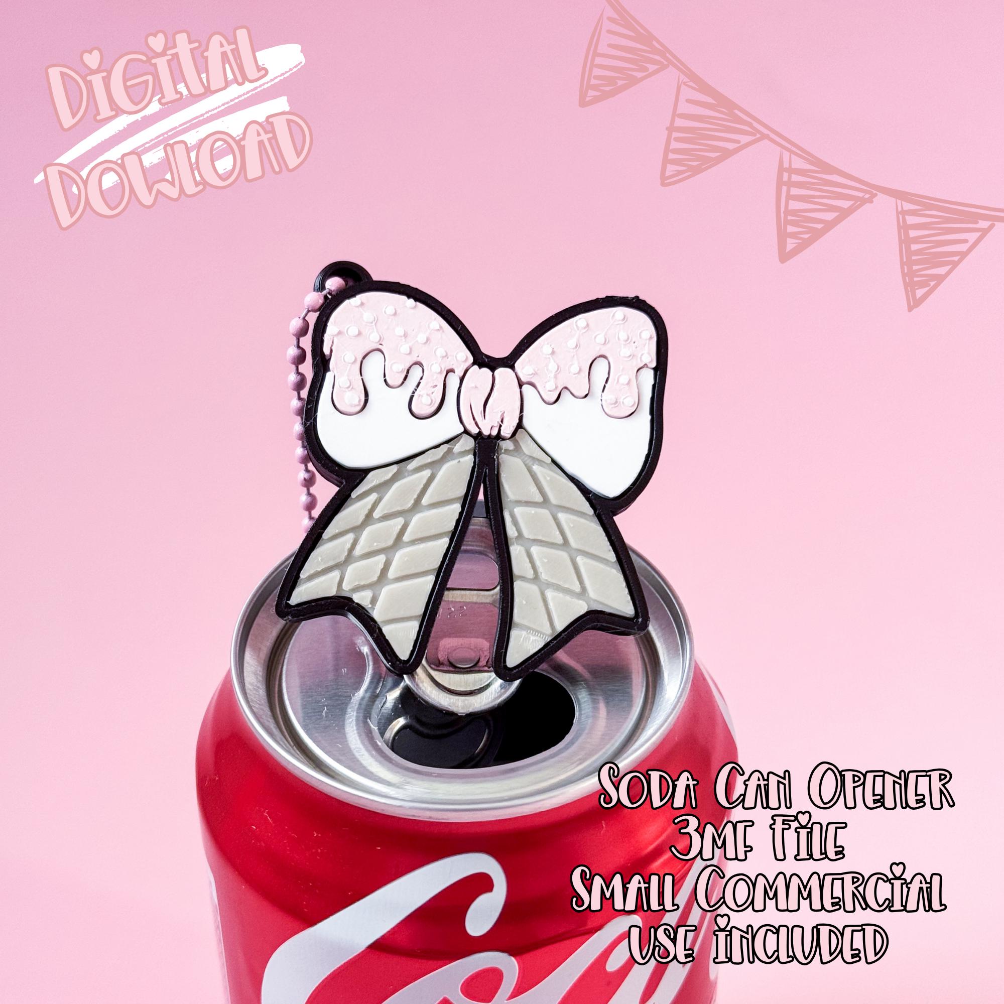 Ice Cream Bow Soda Can Opener 3D Print File | Summer Fizz Can Opener ...