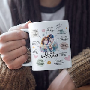 11oz Ceramic Mug, Sorry I Can't Kdrama, Kdrama Mug Gift, Korean Mug, Kdrama Gifts, Kdrama Addict ...