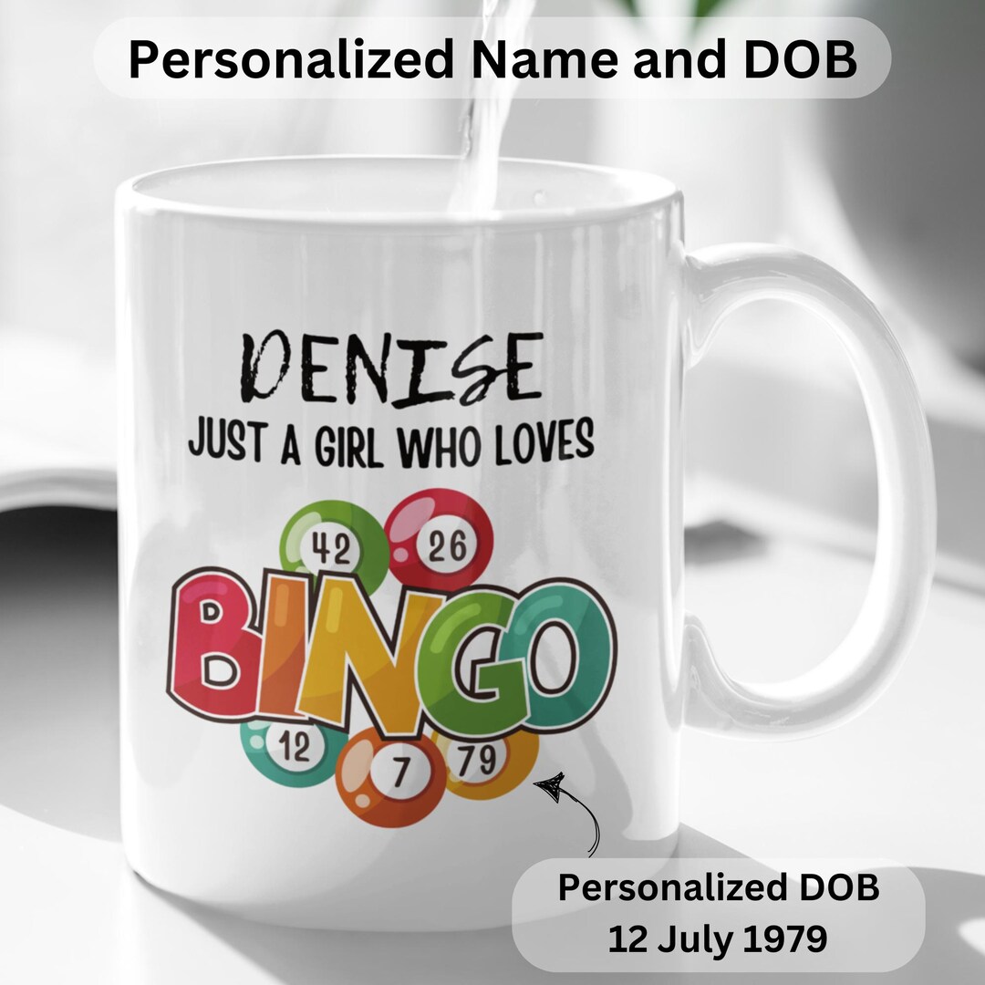 Personalized Bingo Mug, Custom Gift, Customized Mug, Christmas Bingo ...