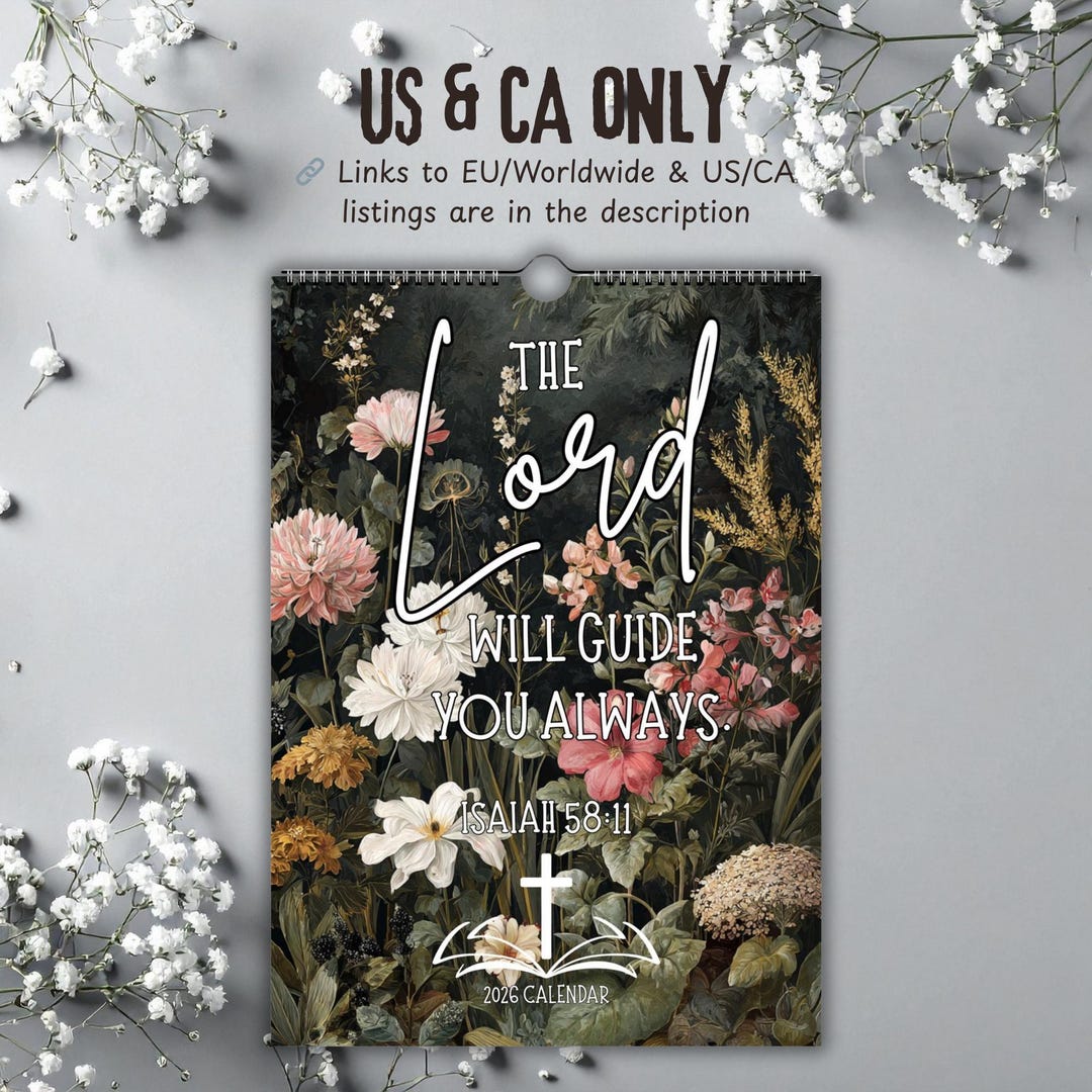US & CA Walk by Faith Wall Calendar 2026, Pastor Gift, Christian Gift ...
