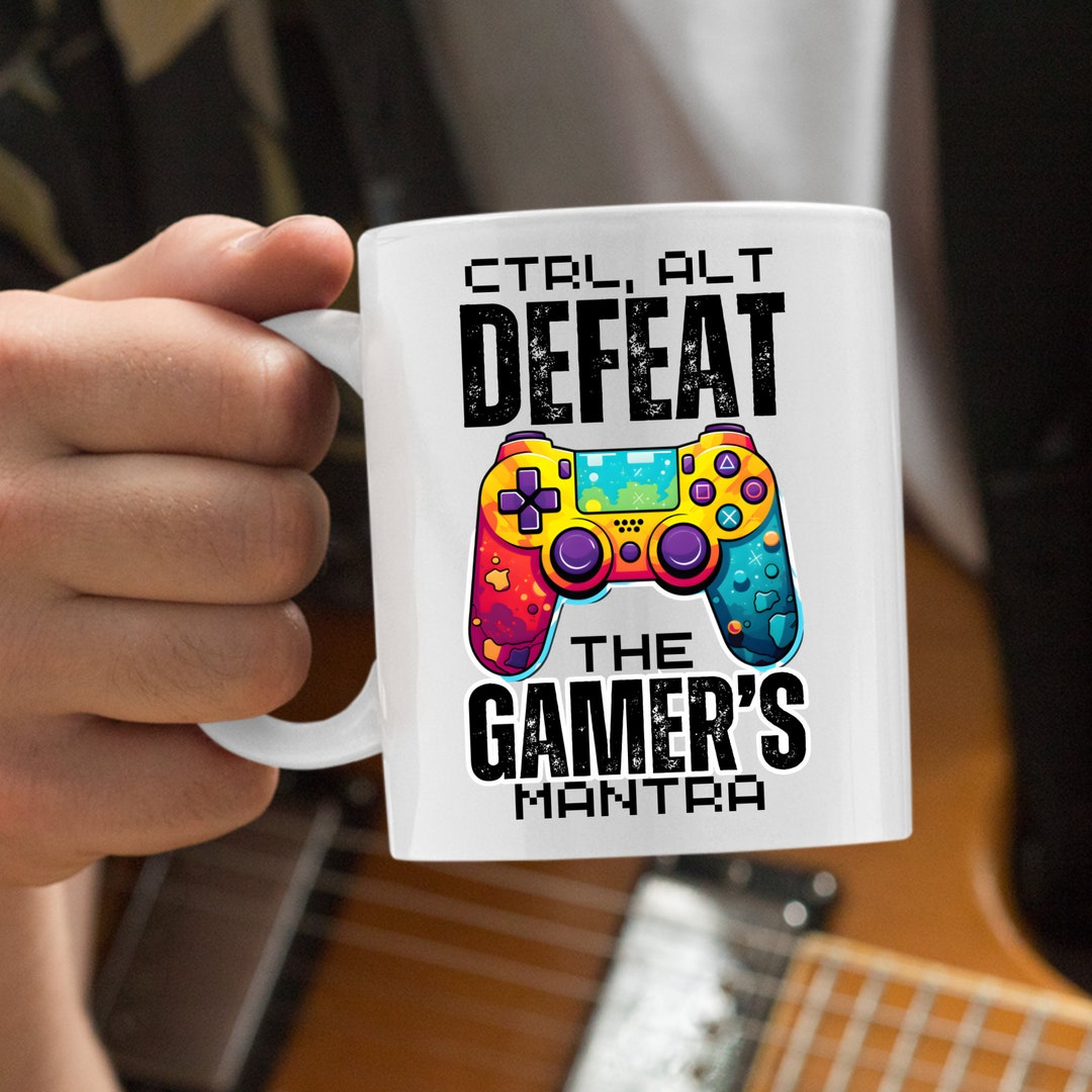 Video Game Mug, Defeat Gamers, Gaming Mug, Funny Gaming Mug, Gamer Mug ...