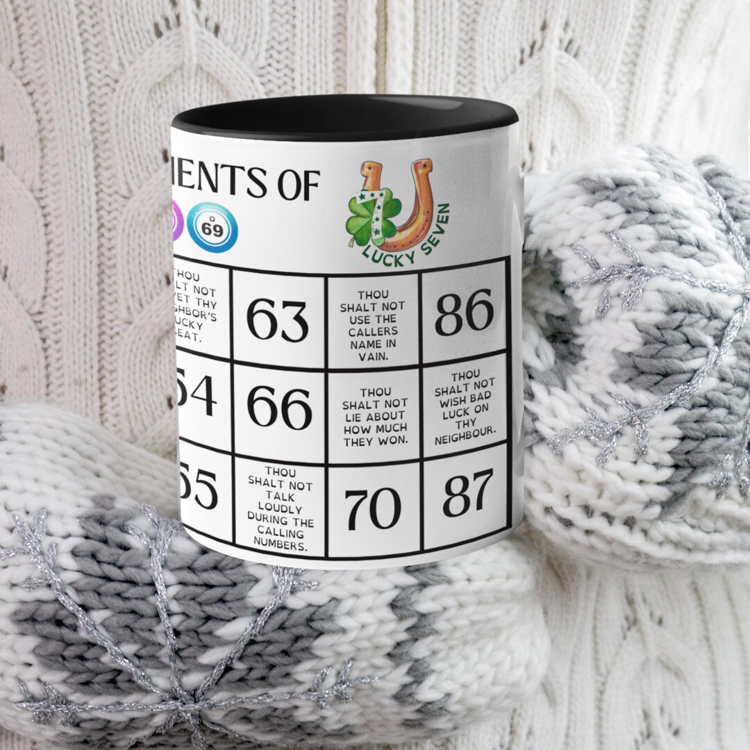 Bingo Time, Bingo Commandments, Bingo Mug, Funny Bingo Gift, Bingo ...