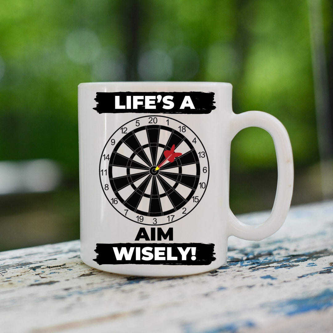 Ceramic Mug 11oz Dart Board Life, Darts Gifts, Fathers Day Mug, Dad Mug ...