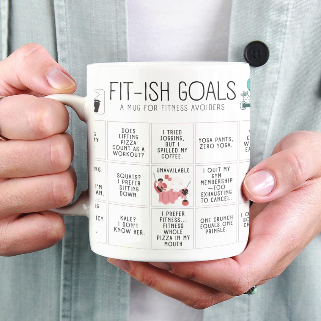 Funny Fitness Mug, Secret Santa Gift, New Year Resolution Coffee Cup ...