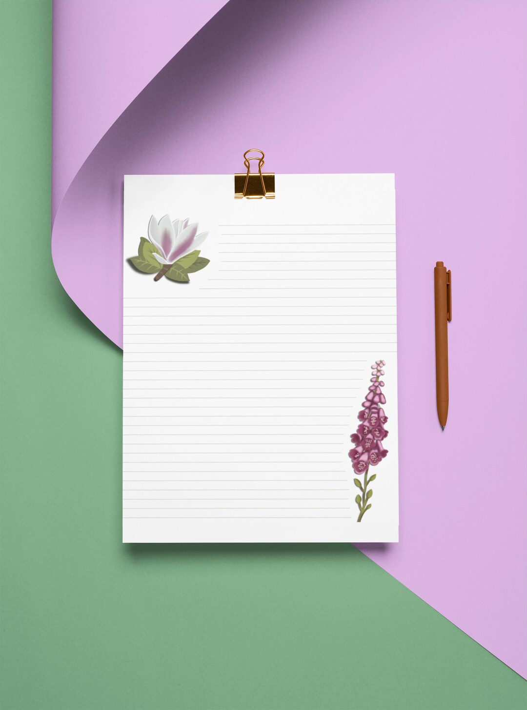 Floral Stationery JW Letter Writing JW Stationery Note Taking Sheet to ...