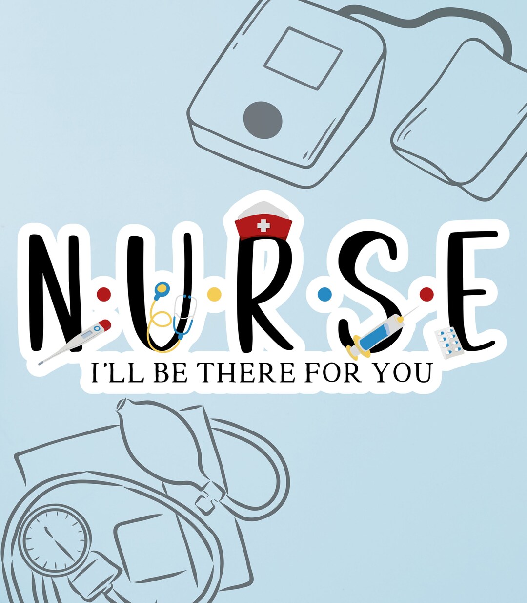 Nurse Sticker, RN Appreciation Gift, Nurse Gift, Laptop Sticker, Nurse ...