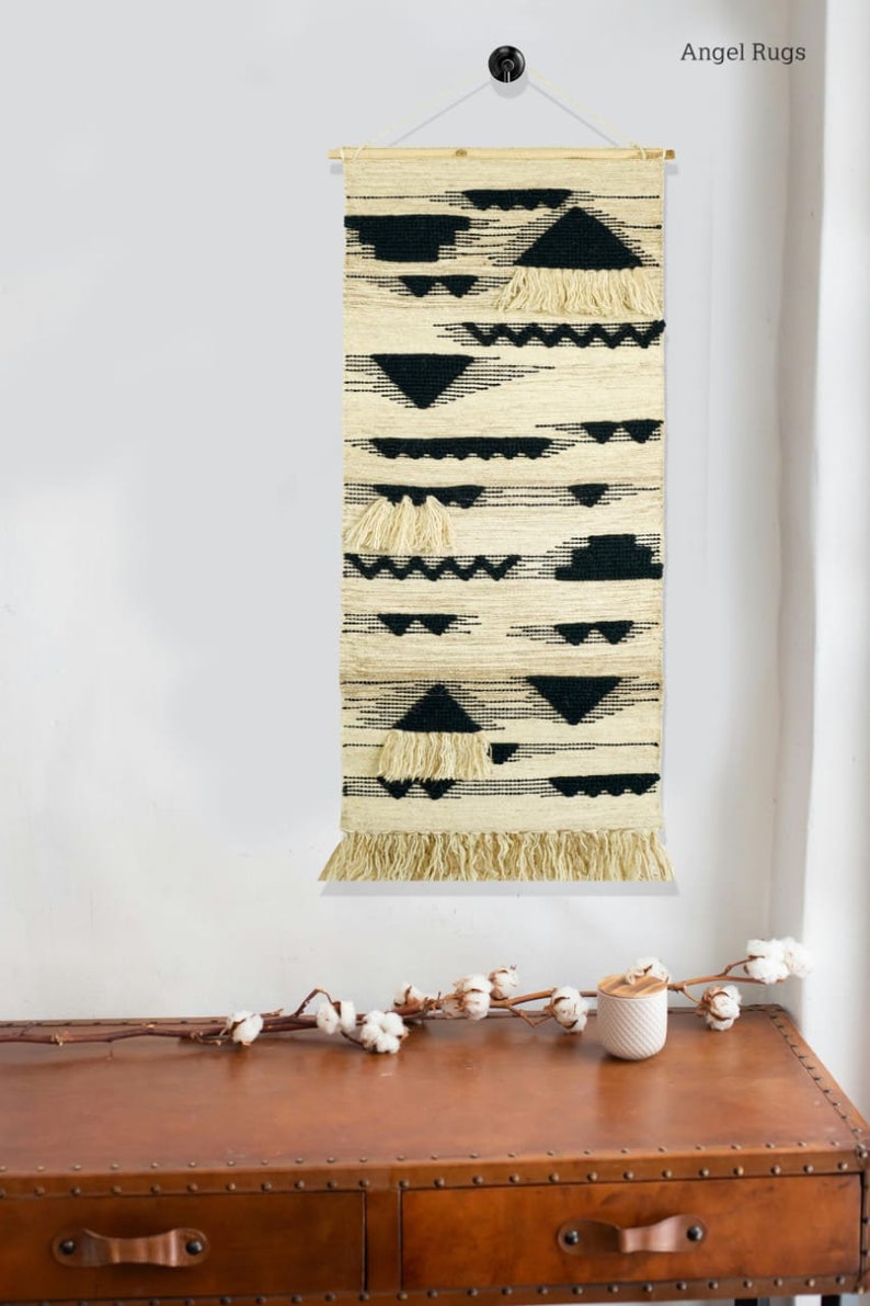 Woven Wall Hanging One of a Kind Fiber Art Weaving Hand Woven. Textile ...