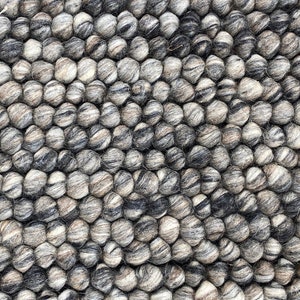 Hand Woven Steel Grey Pebble Wool Rug for Bedroom - Etsy