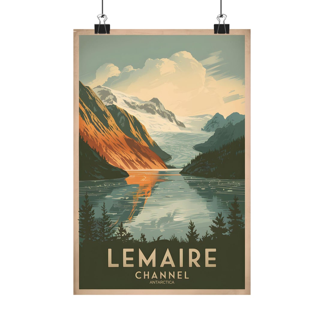 Lemaire Channel Antarctica Vintage Travel Poster Wall Art Print - Etsy