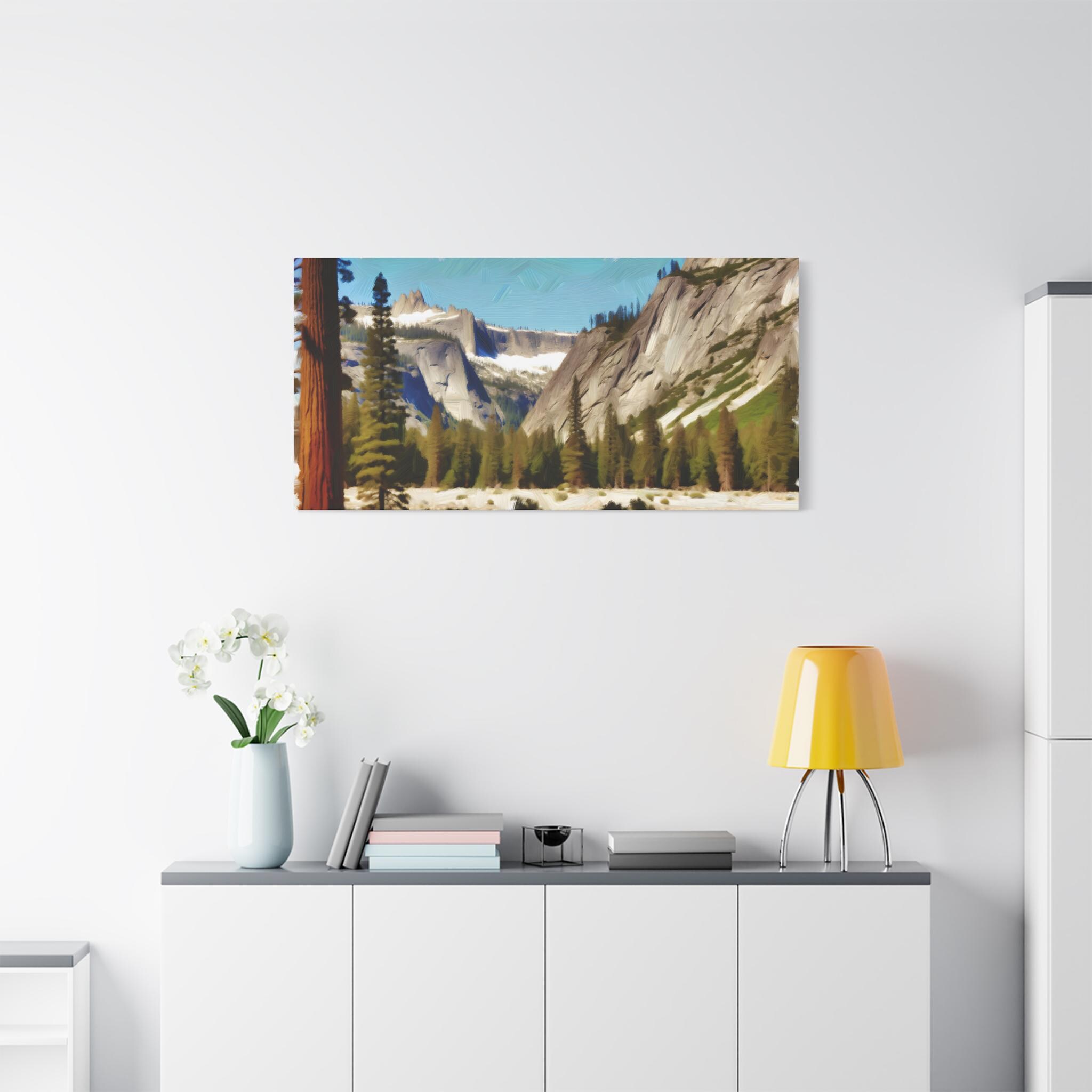 Sequoia National Park Landscape Art Print Nature Digital Painting Wall ...