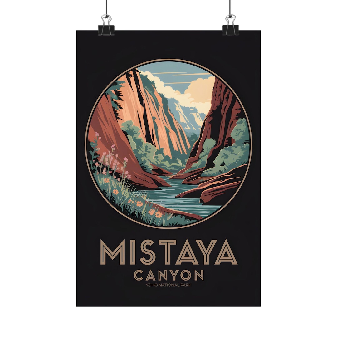 Mistaya Canyon Yoho National Park British Columbia Vintage Travel ...