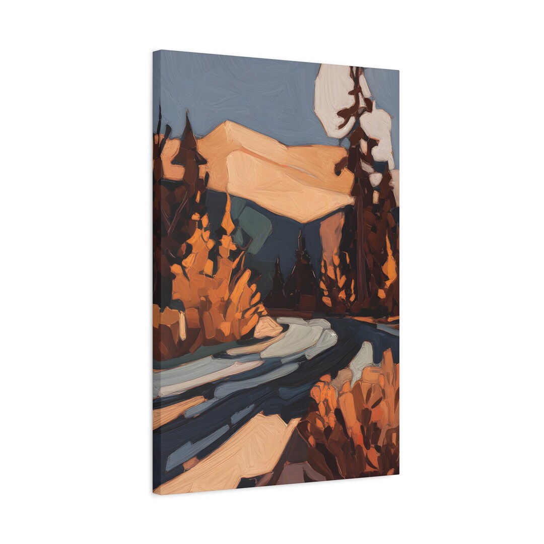 Faded Starlight Landscape Art Print Mountain Road Scenic Home Decor ...