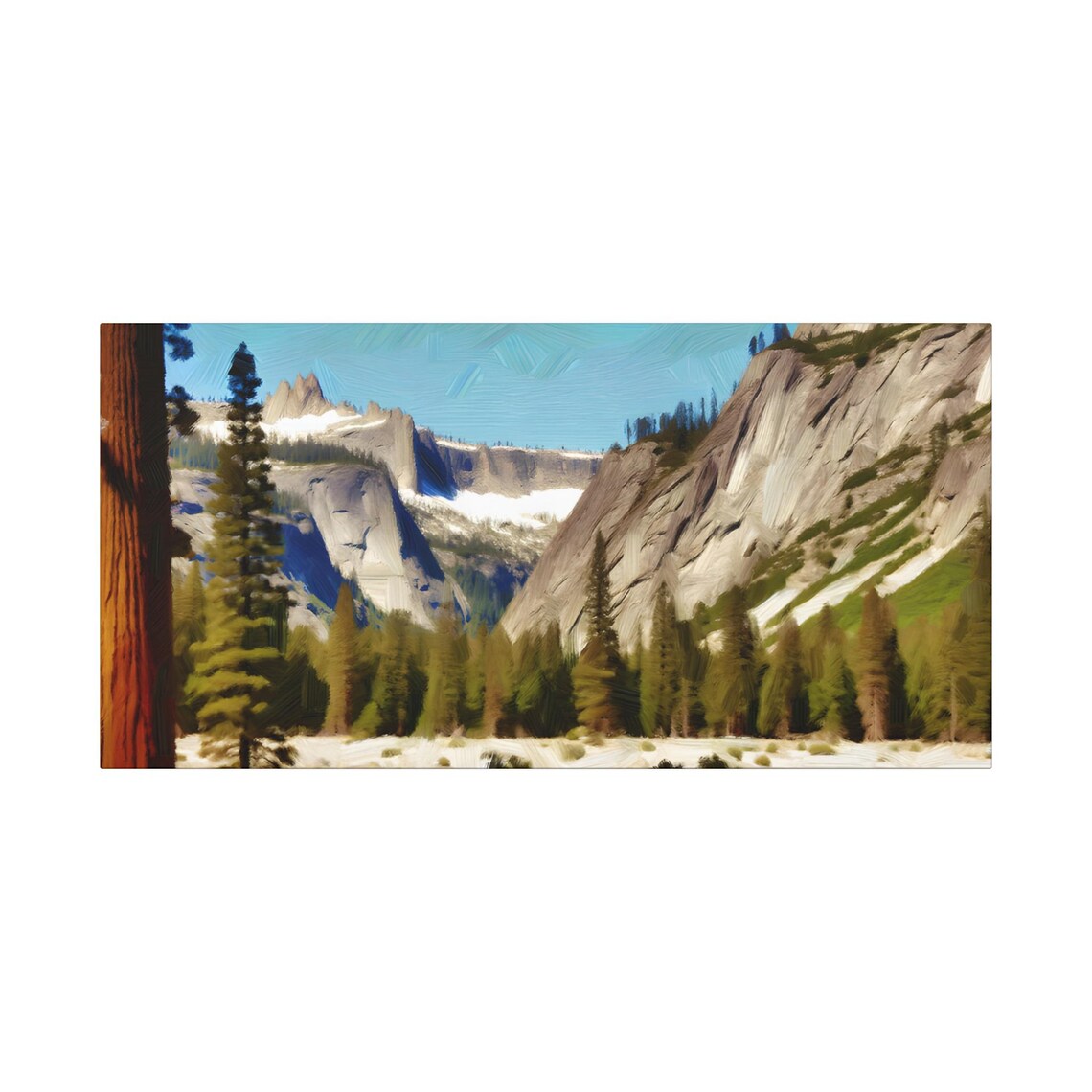 Sequoia National Park Landscape Art Print Nature Digital Painting Wall ...