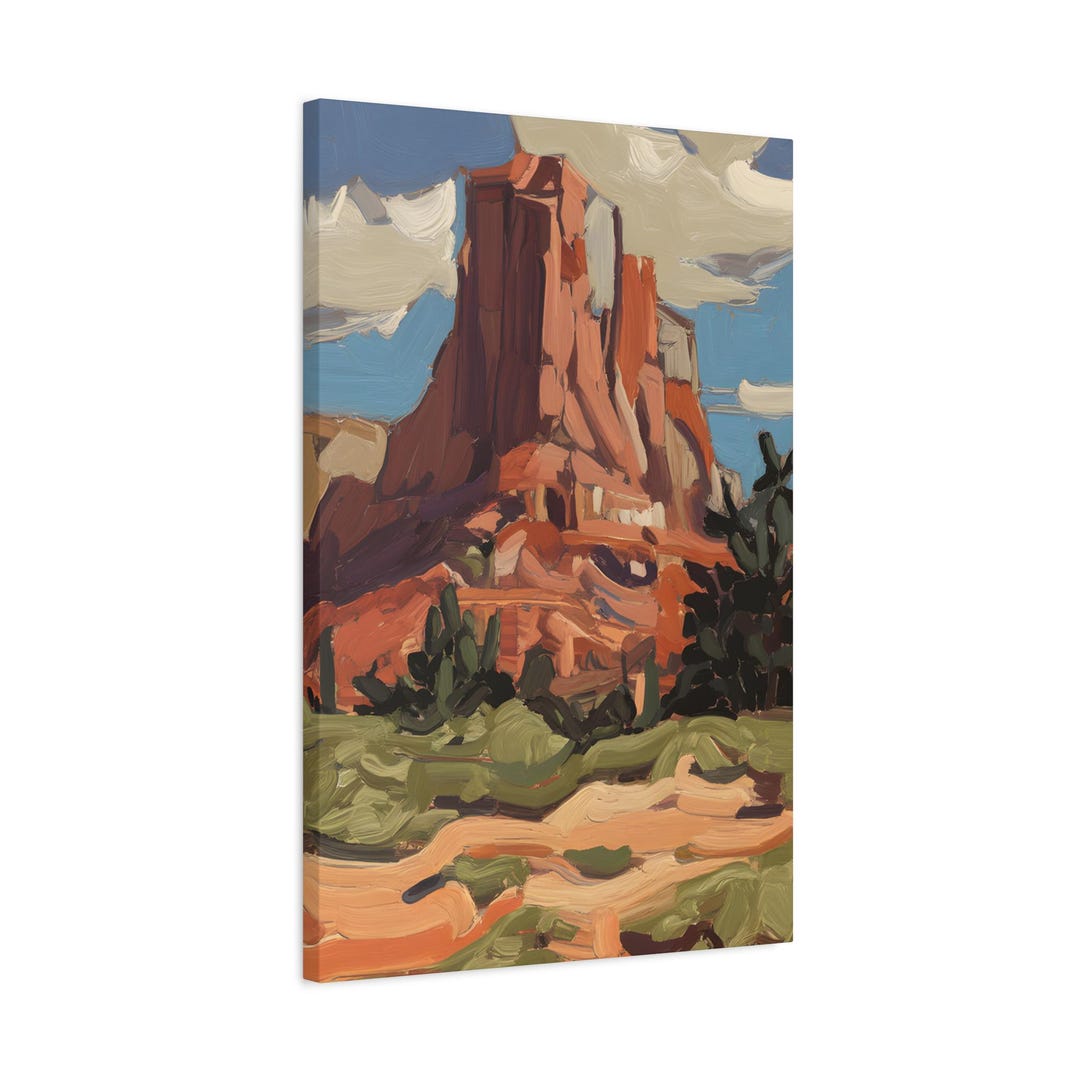 Dusky Pulse Desert Landscape Art Colorful Impressionist Painting Home ...