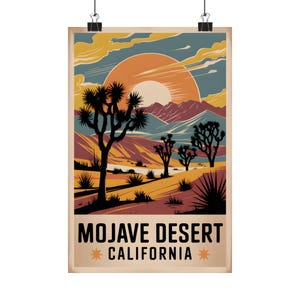 Mojave Desert Art Print California Desert Landscape Wall Decor Joshua ...