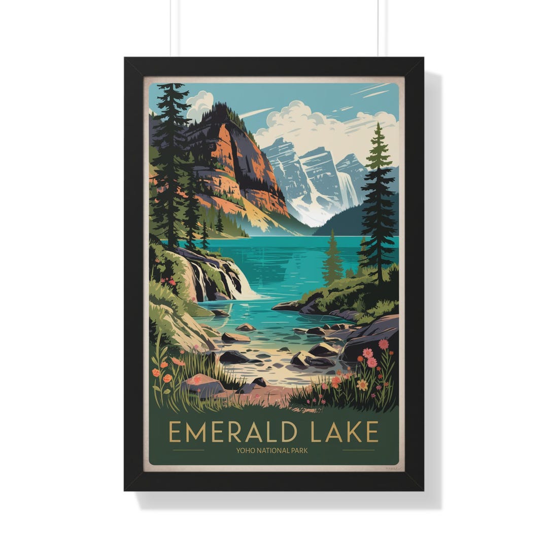 Emerald Lake Yoho National Park Gerahmter Vertikaler Posterdruck 20x30 ...