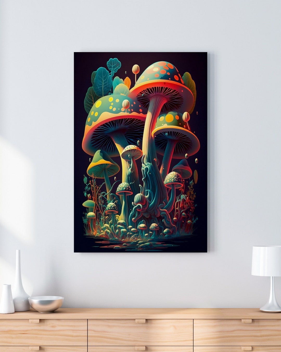 Trippy Nature Scene Printable Download Psychedelic Wall Print Digital ...