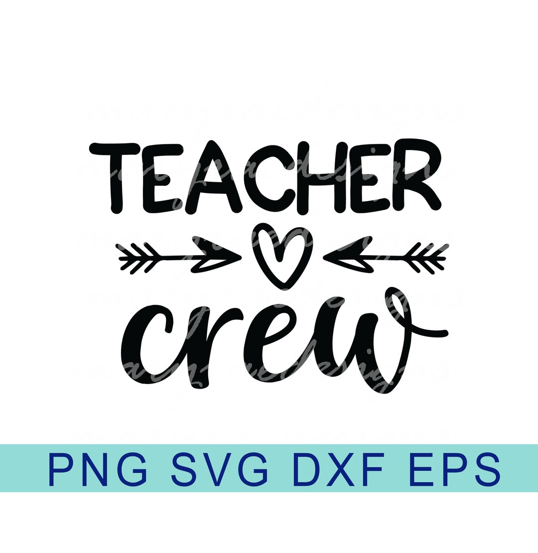 Teacher Crew SVG File 4 Digital Cut Files Digital Download - Etsy