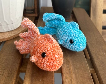 Crochet Goldfish Plushie Amigurumi Handmade Stuffed Animal - Etsy