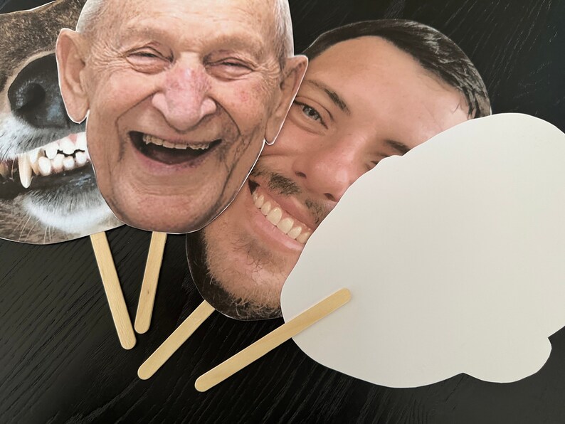 Face on a Stick, Big Head on a Stick, Birthday Decoration, Photo Booth ...