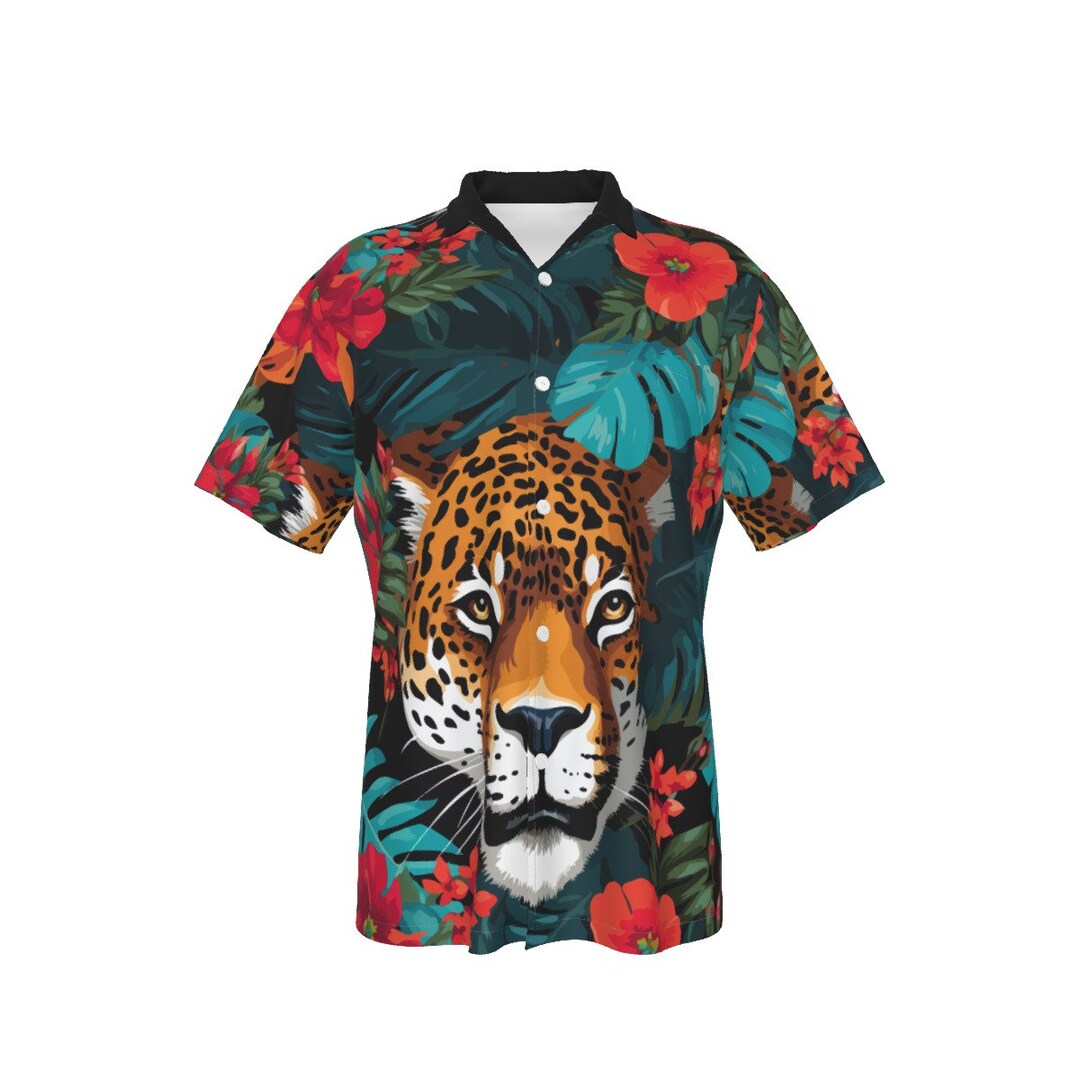 Hawaii Leopard Shirt With Pocket - Etsy