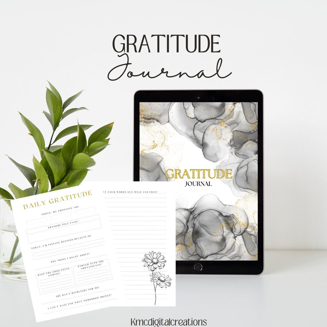 Gratitude Journal Positive Affirmations Mindfullness Practice Wellness ...
