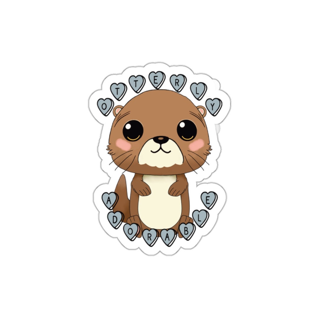 Otterly Adorable | Otter Sticker | Otters - Etsy
