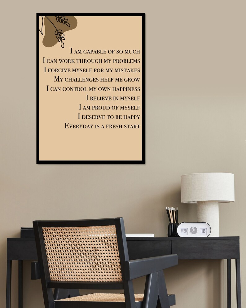 Inspirational Quotes Digital Download Prints Wall Art Positive ...