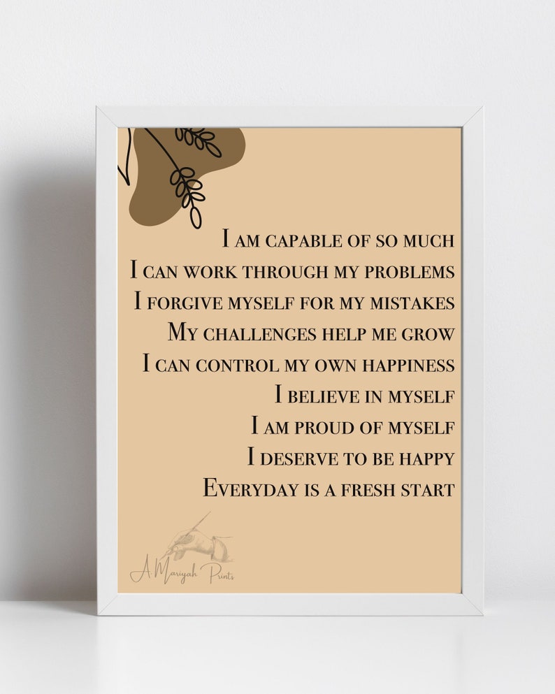 Inspirational Quotes Digital Download Prints Wall Art Positive ...
