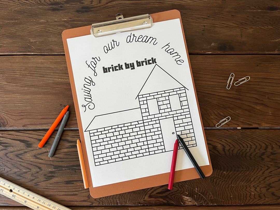 Down Payment Savings Tracker-bricks - Etsy