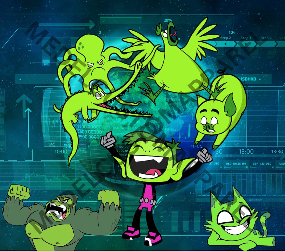 Beast Boy From Teen Titans Go 20z Tumbler Wrap. - Etsy