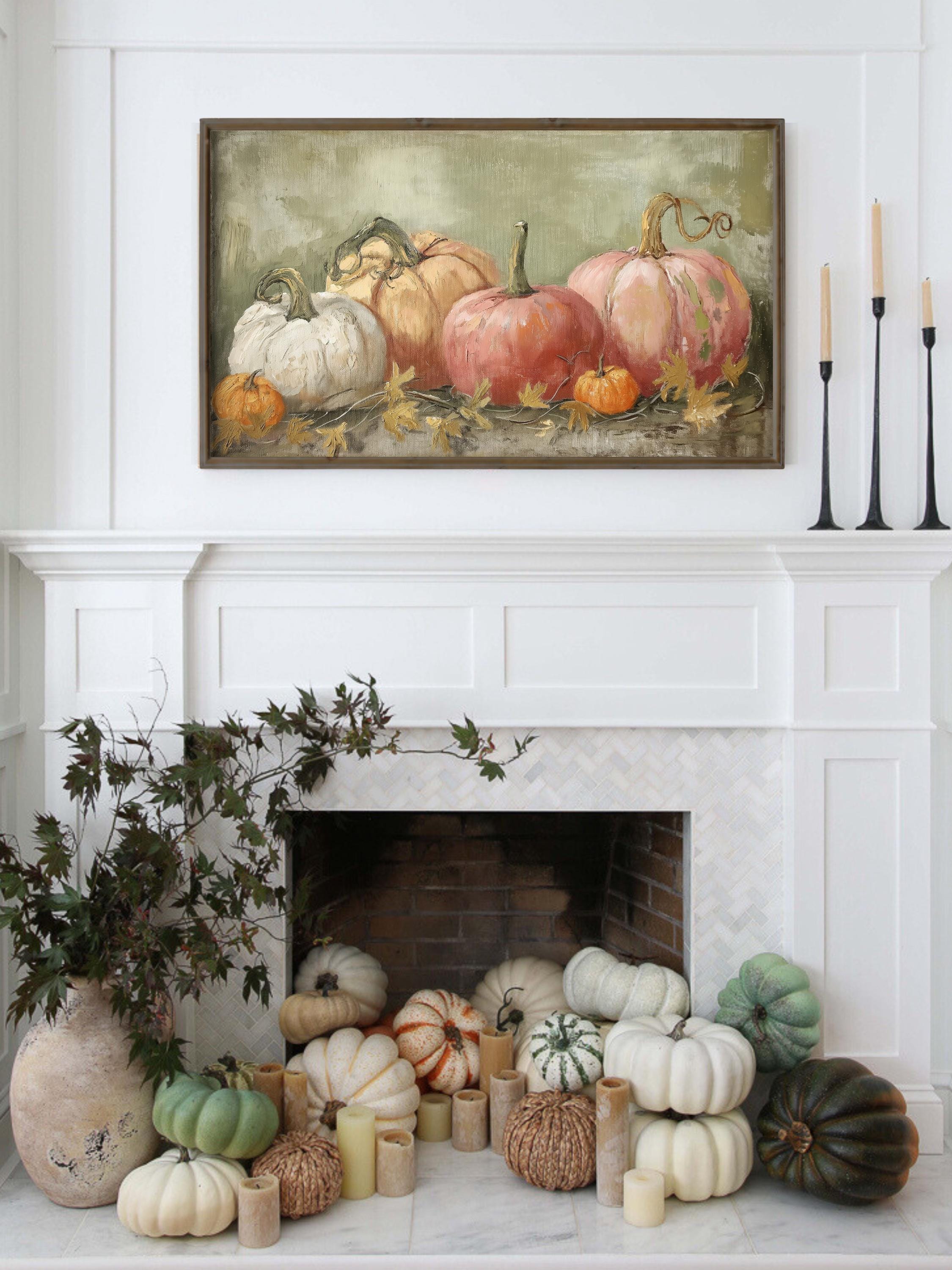 Thanksgiving Frame Tv Art Fall Bundle Pumpkin & Turkey Digital ...